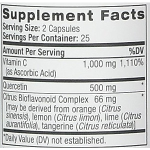 Natrol Quercetin - 500 mg - 50 Capsules