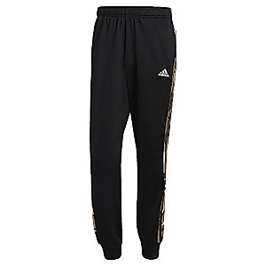 adidas Men's Warm-up Tricot Tapered Camo Track Pant, Black, Medium