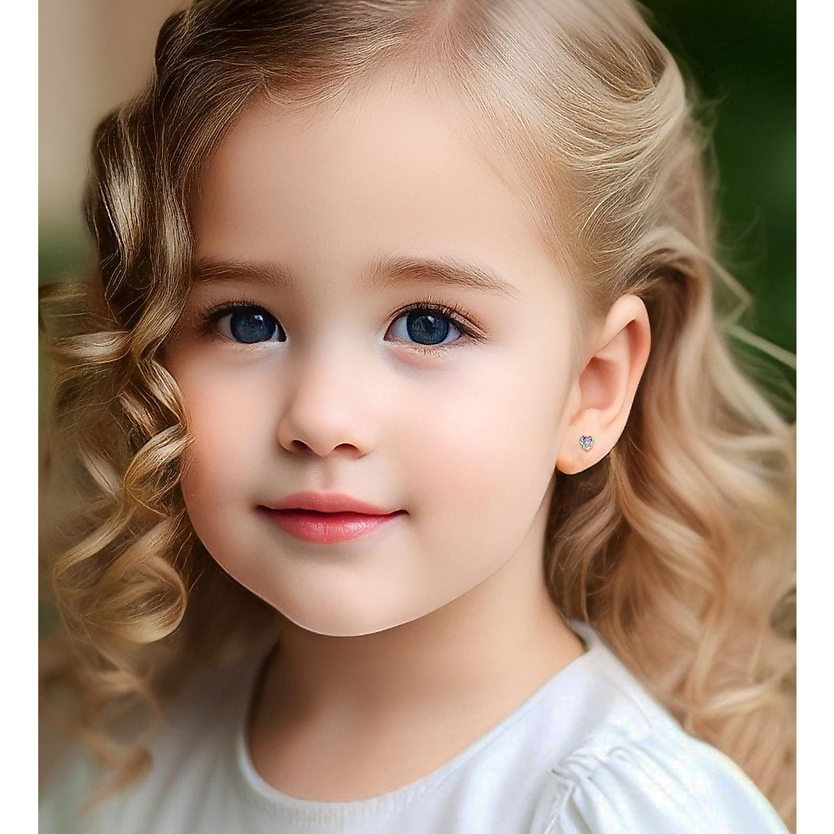 Enticera 4Pairs Hypoallergenic Flat Back Earrings for Women 14K Gold Cartilage Earring for Sensitive Skin Star Heart Opal Screw Back Nap Earrings Gold AB