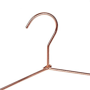 Quality 17" Rose Gold Sturdy Metal Hanger 30 Pack, Copper Clothes Hangers, Heavy Duty Coat Hangers, Standard Suit Hangers for Jacket, Shirt, Dress (30)