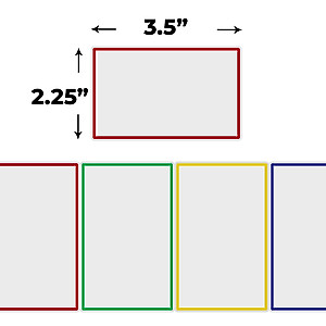 Office Werks 500 Name Badge Stickers with Color Border, 2 Rolls of 250, Multipurpose, Self-Adhesive and Easy to Peel Off, Non-Toxic and Odorless - for Classroom, Office and Home