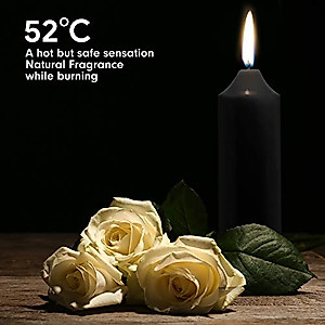 Upgraded MANFLY Low Temperature Candles Low Heat Romantic Candles Wax for Couples, Wedding, Home Decoration-Black