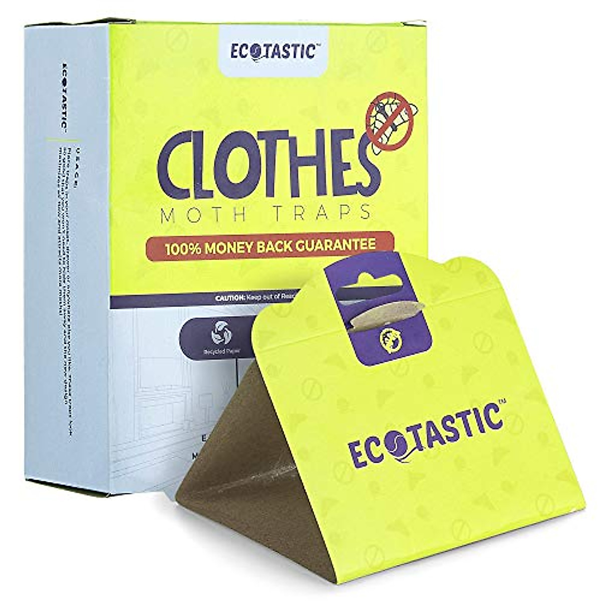 ECOTASTIC Clothing Moth Traps - 11 Count - Foldable Moth - Eco-Friendly Hassle Control - Pheromone Technology - Closet Mothballs - Wood/Carpet/Clothes