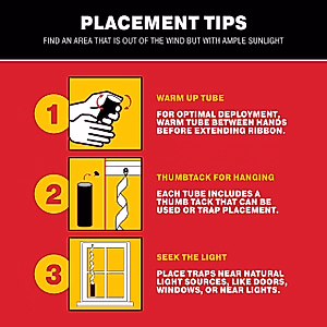 Catchmaster Fly Trap Bundle, Window Fly Traps 12-Pack & Fly Ribbon 20-Pack, Bug & Fly Traps for Indoors and Outdoors, for Garage, Backyard, Pool, & Patio