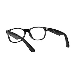 Ray-Ban RX5184 New Wayfarer Square Prescription Eyeglass Frames, Black/Demo Lens, 54 mm