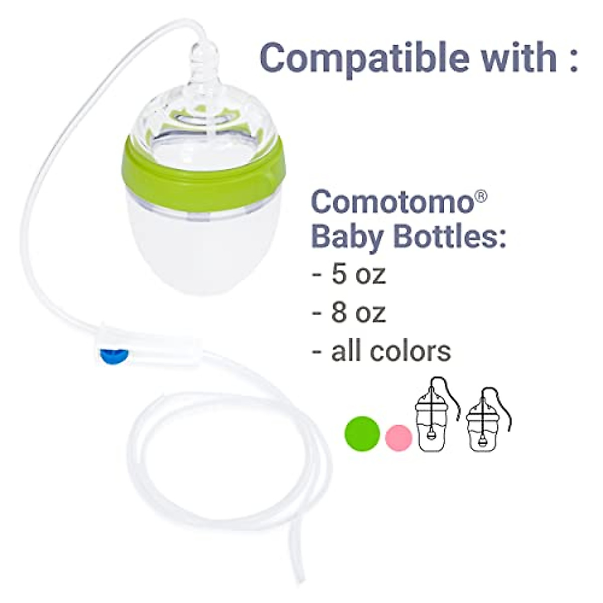 Anpei Supplemental Feeding System (SNS) Compatible with Comotomo Baby Bottle, 5 and 8 oz