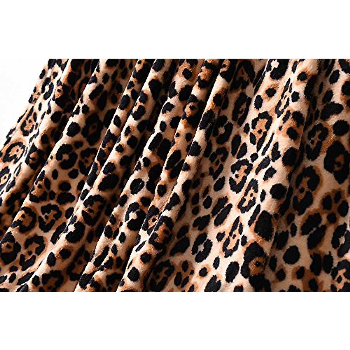 MarCielo Fleece Throw Blanket, 50 x 60 Inch Lap Fleece Blankets (Leopard)