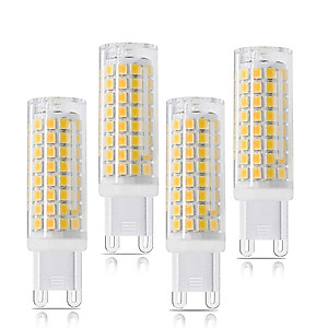 SYXKJ G9 Led Bulb, Dimmable 75W Halogen Bulb Equivalent, All New 7W G9 Bulb, 750lm AC120V Input, G9 bi-pin Base Corn Bulb,Warm White 4pack