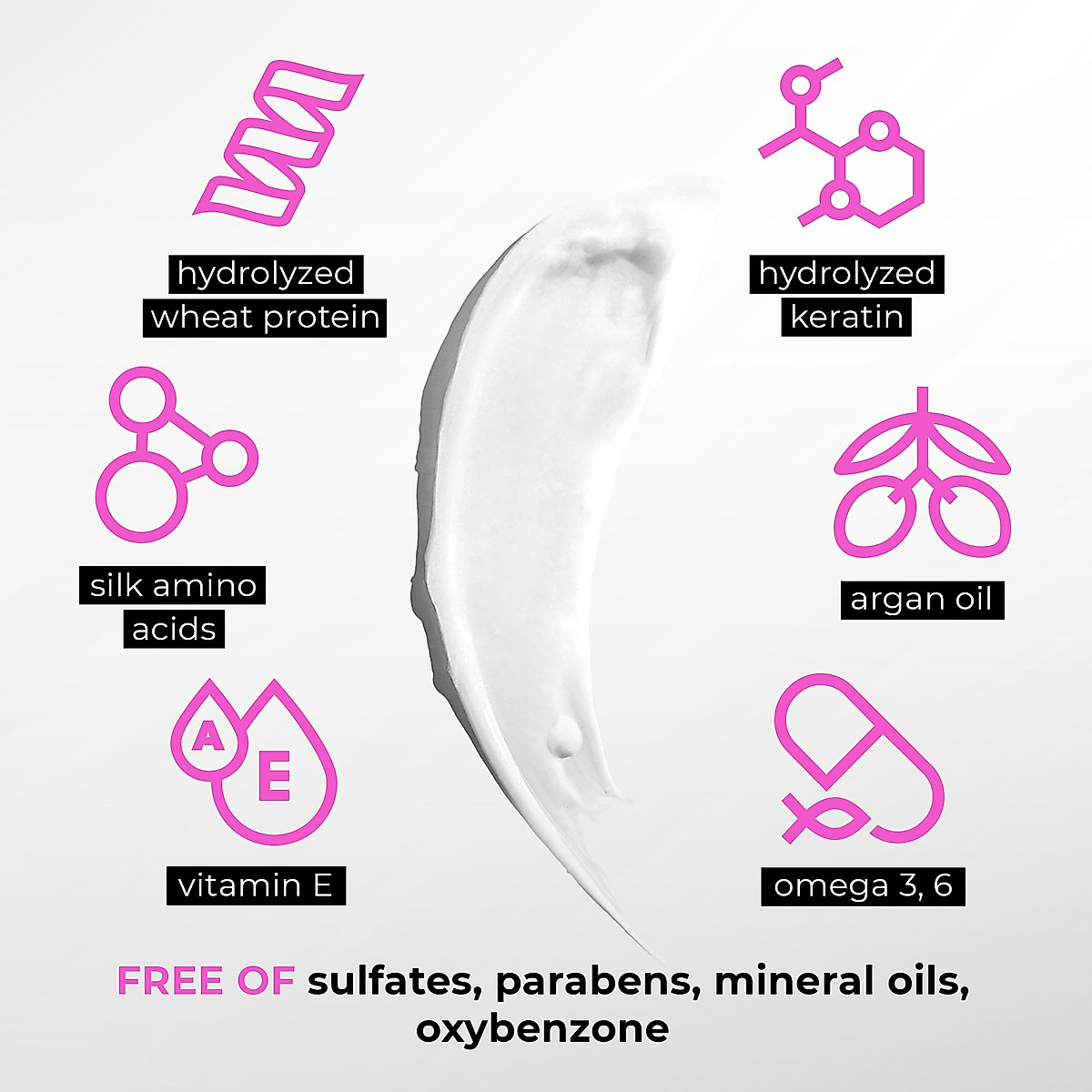 ONLY4HAIR Hair Repair Mask for Dry Damaged Hair Keratin Treatment Protein Argan Oil Deep Conditioning for Color Treated Hair Bleached Frizzy Split Ends Magic