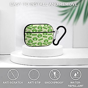 Frog AirPods Pro Case Cover Gifts with Keychain, Shock Absorption Soft Cover Airpods Pro Earphone Protective Case for Men Women