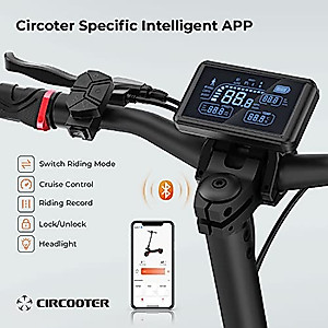 Circooter Raptor Electric Scooter Adult with Smart APP, 800W Motor, 28 Mph Top Speed, 25 Miles Range, 10 inches All Terrain Tires Off Road E Scooter, Dual Charger Ports & Storage Bag - Raptor
