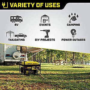 Champion Power Equipment 100555 4375/3500-Watt RV Ready Portable Generator, Yellow/Black, CARB