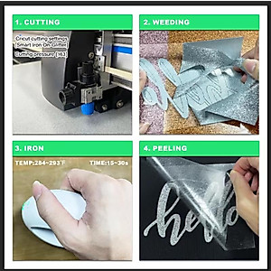 SCZENQI Glitter HTV Heat Transfer Vinyl Bundle - 12 Pack 12 "X10 Glitter Iron on Vinyl for DIY T-Shirts Sheets for Glitter Iron on Vinyl, Cricut Heat Transfer Vinyl- Easy to Cut & Weed for Heat Vinyl