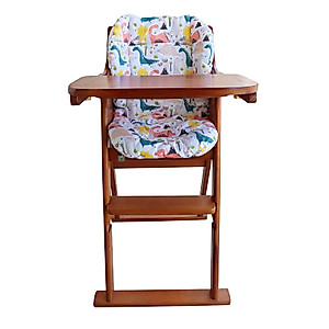 twoworld High Chair Cushion, Large Thickening Baby High Chair Seat Cushion Liner Mat Pad Cover Breathable (Dinosaur)