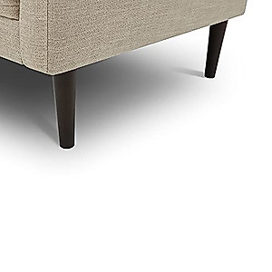 CHITA Living Room Chair Mid-Century Single Sofa Furniture 33''W Tufted Sofa Chair for Living Room Apartment, Solid Wood Leg, Easy Assembly, Flax Beige