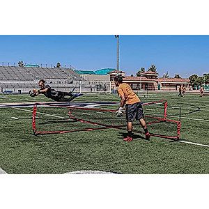 PowerNet Carli Lloyd 4 Way Soccer Tennis Net | Fun New Game to Play at The Park or Beach | Practice and Improve Ball Control Headers and Volleys | 2 Sizes