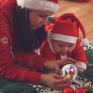 10 Pieces 3.6 Inch/91mm Plastic Snow Globe Clear Plastic Water Globe Fillable Snow Globe with Screw Off Cap for DIY Crafts Christmas Home Decoration