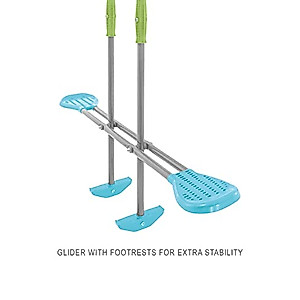 INTEX 44121E Heavy Duty Backyard Three Feature Swing Set: Includes Two Height Adjustable Swings and Glider – Plastisol-Coated Chain – Rust-Resistant Steel Frame – Anchor System – Easy Assembly