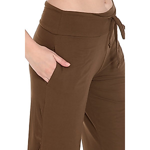 Leggings Depot Women's Fashion Pajama Lounge Pants with Pockets-PJ20-MOCHA-M