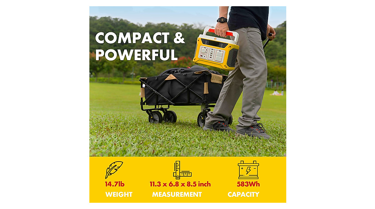 Shell Portable Power Station 583Wh Solar Generator for Camping & Emergency