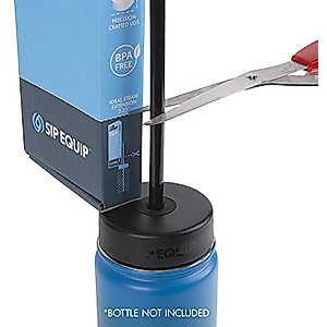 Sip Equip Wide Mouth Straw Lids (2 Pack), Compatible with Hydro Flask, Simple Modern, Hydro Cell, Thermoflask, Takeya, Vmini and Iron Flask, 2 Lids, 2 Straws and 1 Straw Brush, Original