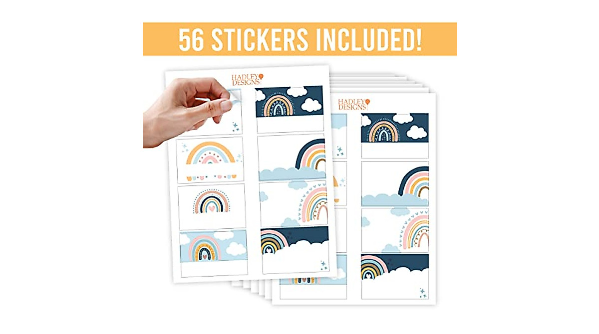 Hadley Designs Boho Rainbow Name Tags for Kids & Classrooms