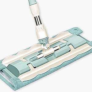 Mop and Bucket Sets, Flat Mop Floor Telescopic with Large Microfiber Pads Spin Mop 360 Degree Handle Home Windows Kitchen Floor Cleaner Wood Tile 360 Degree Spin Mop,