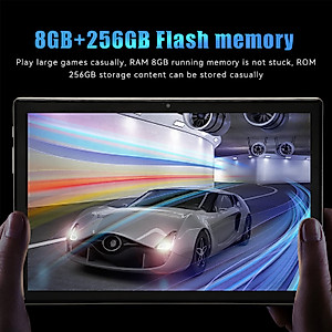 Zunate Android 12 Tablet, 10.1 inch WiFi Tablets 8GB RAM 256GB ROM, Quad Core Processor Tableta Computer with Dual Camera, 7000mAh Battery, 1960x1080 FHD Touchscreen
