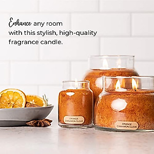 A Cheerful Giver — Orange Cinnamon Clove - 34oz Papa Scented Candle Jar with Lid - Keepers of the Light - 155 Hours of Burn Time, Gift for Women, Orange