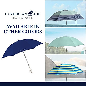 Caribbean Joe Beach Umbrella for Chair, Adjustable and Universal Clamp On Beach Umbrella with UV Protection, 48 Inch Arc, Navy
