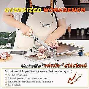 CGOLDENWALL Upgraded Manual Ribs Meat Chopper Slicer Stainless Steel Small Bone Meat Cutter Beef Mutton Household Vegetable Food Slicer Slicing Machine for Home Cooking