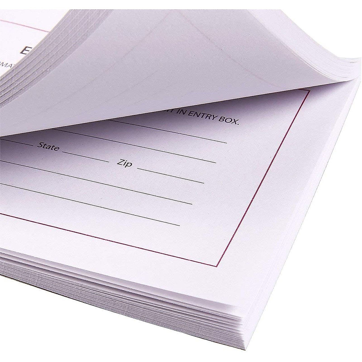 1000 Entry Forms - 10 Pads with 100 Sheets Per Pad - Entry Cards for Contests, Raffles, Ballots, Drawings, 6.2 x 3.7 Inches