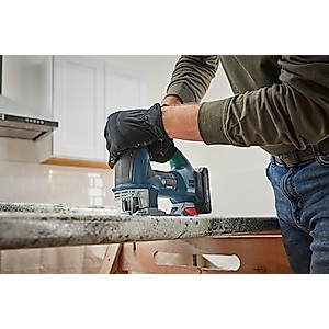 BOSCH GST18V-60CN 18V Brushless Connected Top-Handle Jig Saw, 3,800 SPM, LED Light, Tool-free Blade Change (Bare Tool)