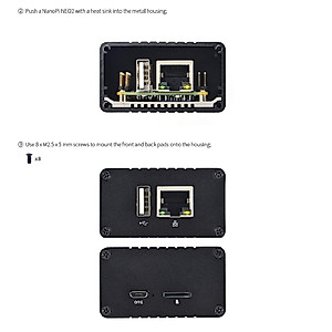 youyeetoo NanoPi NEO/NEO2/ZERO/NEO2 Black Demoboard Metal Case Heat Sink Outer Box case