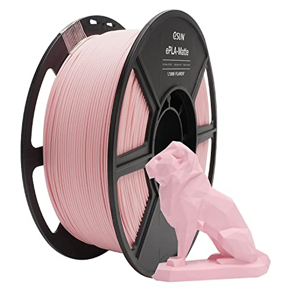 eSUN Matte PLA Filament 1.75mm, Low Density Matte 3D Printer PLA Filament, 1KG Spool 3D Printing Filament for 3D Printers, Peach Pink