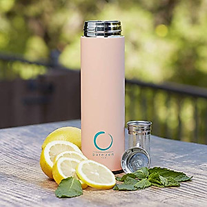Pure Zen Tea 3 Thermos with Infuser - Blue, Black and Pink - 15 oz