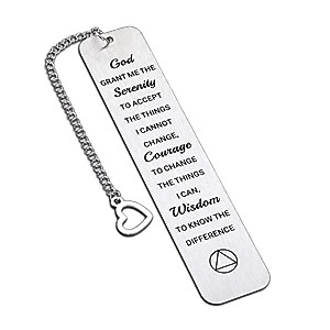 Sobriety Recovery AA Gifts Christian Bookmarks Gifts for Women Men Religious Bible Verse Book Markers Baptism Serenity Prayer After Surgery Cancer Survivor Gifts Christmas Birthday Gifts for Friends