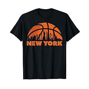 New York City Skyline New York Basketball Fan Jersey T-Shirt