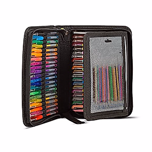120 Color Artist Gel Pen Set includes 28 Glitter Gel Pens 12 Metallic, 11 Pastel, 9 Neon, plus 60 Matching Color Refills, More Ink Largest Art Neon Pen for Adults Coloring Books Craft Doodling Drawing