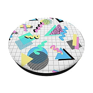 Retro 80's 90's Geometric Pattern Pop Socket PopSockets Swappable PopGrip