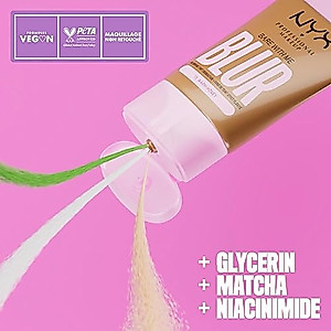 NYX PROFESSIONAL MAKEUP Bare With Me Blur Skin Tint Foundation Make Up with Matcha, Glycerin & Niacinamide - Light Neutral