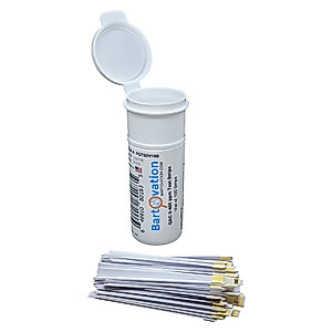 Restaurant Quaternary Ammonium (QAC, Multi Quat) Sanitizer Plastic Test Strips, 0-400 ppm [Vial of 100 Strips]