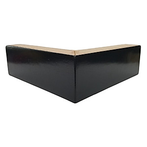 Elegent Upholstery 2-1/2" L Shaped Corner Sofa Wood Furniture Legs Espresso Finish - Set of 4 Legs