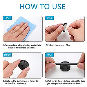 173 Pcs Cable Management Organizer Kit, Include 4 Cable Sleeve Split with 47 Self Adhesive Cable Clips Holder, 10 Cable Ties, 10 Adhesive Wall Cable Tie, 100 Fasten Cable Ties, 2 x Roll Cable Ties