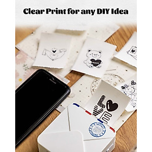 Phomemo White Self-Adhesive Thermal Paper, Glossy Printable Sticker Paper for Phomemo M02/M02 Pro/M02S/M03 Bluetooth Pocket Mobile Printer, Black on White, 50mm x 3.5m, Diameter 30mm, 3-Rolls