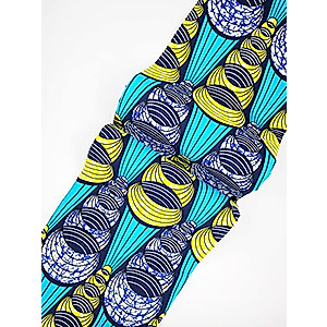 African Fabric African Print Fabric Ankara Wax 6 Yards Ankara Fabric Kente Cloth Fabric by The Yard (The Natural Pattern)