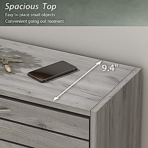 FUFU&GAGA Shoe Cabinet with 2 Flip Drawers for Entryway, Modern, Freestanding Rack Storage Organizer (22.4”W x 9.4”D x 29.5”H) (Light Grey)