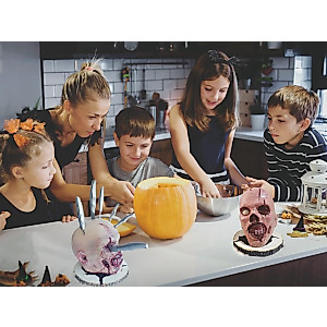 WANYOUJI Halloween Knife Holder, Horror Desktop Knife Block Fruit Knife Storage Rack Home Decor Ornament for Halloween Scary Theme Party Props