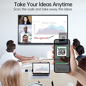 JAV Smart Board, 65'' 4K UHD Interactive Whiteboard, All in One Smartboard for Office, Digital Smart Whiteboard Built in Dual System and 13MP Camera for Classroom (Wall Mount Included)
