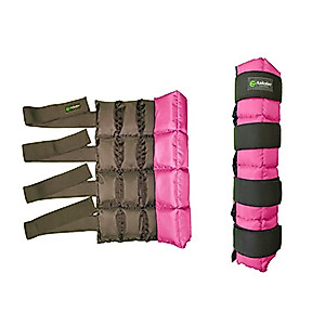 Ankaier Horse Ice Boot- Ice Cooling Leg Boot/Wrap for Horse Care- Horse Knee, Legs, Hocks, and Hooves- (Medium Size- Magenta Color), Single